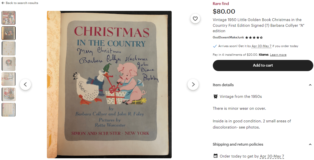 Most Valuable & Rare Little Golden Books (Priced List)