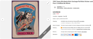 Garbage Pail Kids Cards Values (With Most Expensive Cards)