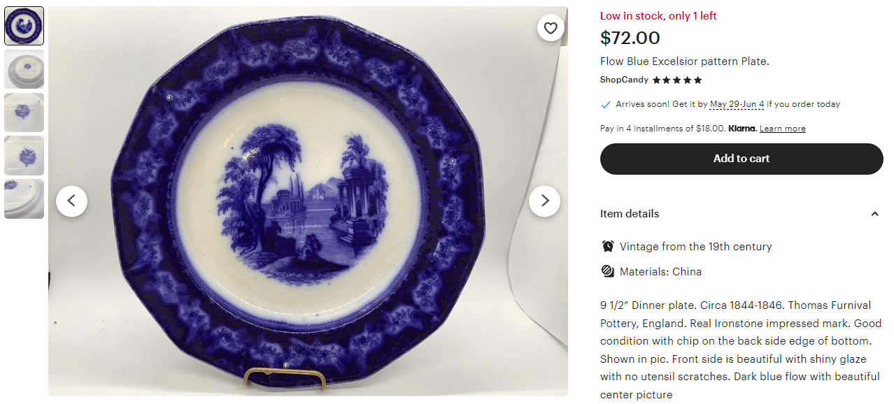 Flow Blue China: Patterns, Identification & Value Guide