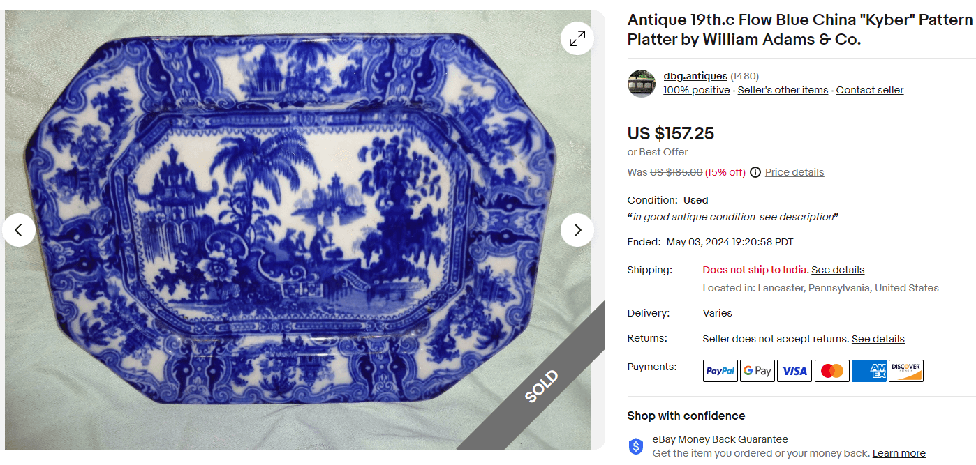 Flow Blue China: Patterns, Identification & Value Guide