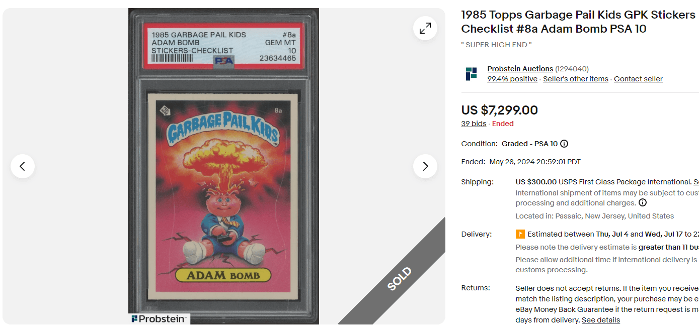 Garbage Pail Kids Cards Values (With Most Expensive Cards)