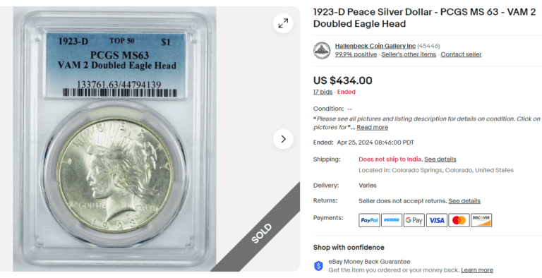 1923 Peace Silver Dollar Value (VAMs, Errors & More)