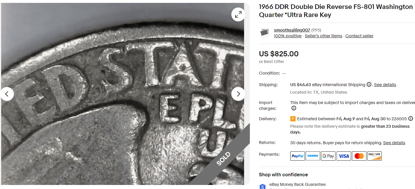 1966 Washington Quarter Value (SMS, DDR Error, & More)