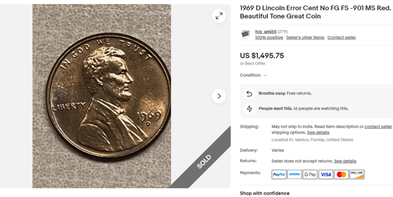 1969 Lincoln Penny Value (DDO, Other Errors & Mint Marks)