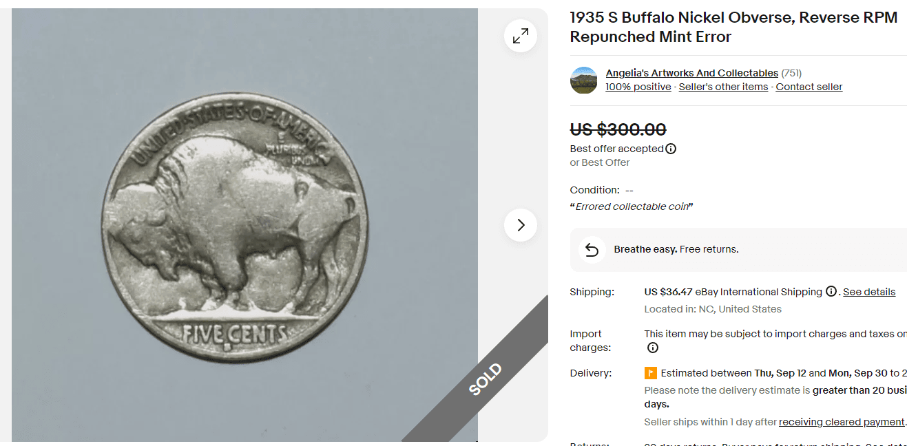 1935 Buffalo Nickel Value (Errors List & D, S, No Mint Mark)