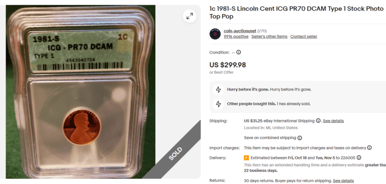 1981 Lincoln Penny Value (Errors & Type I, Type II Proof Coins)