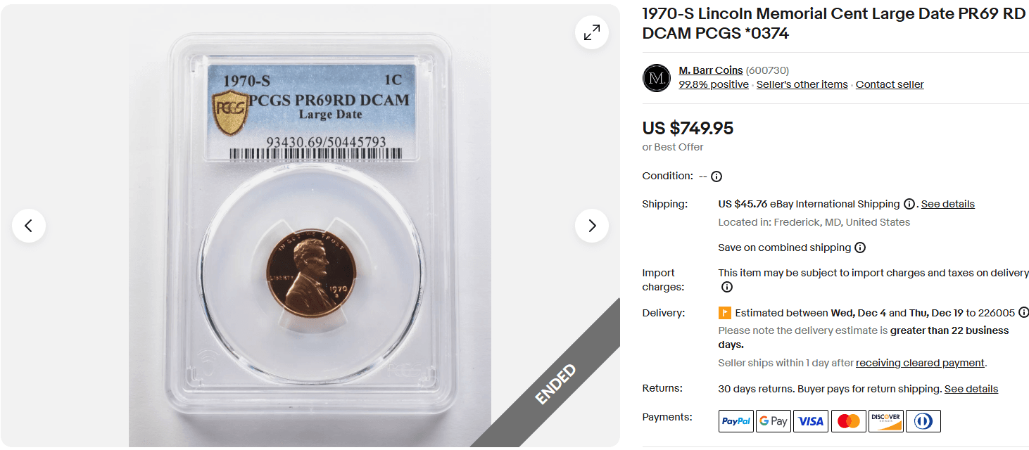 1970 Lincoln Penny Value (Small, Large Date Varieties & Errors)