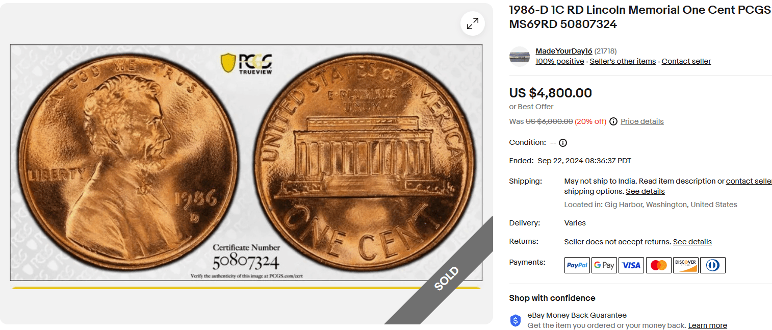 1986 Lincoln Penny Value (D, S, No Mint Mark & Mint Errors)