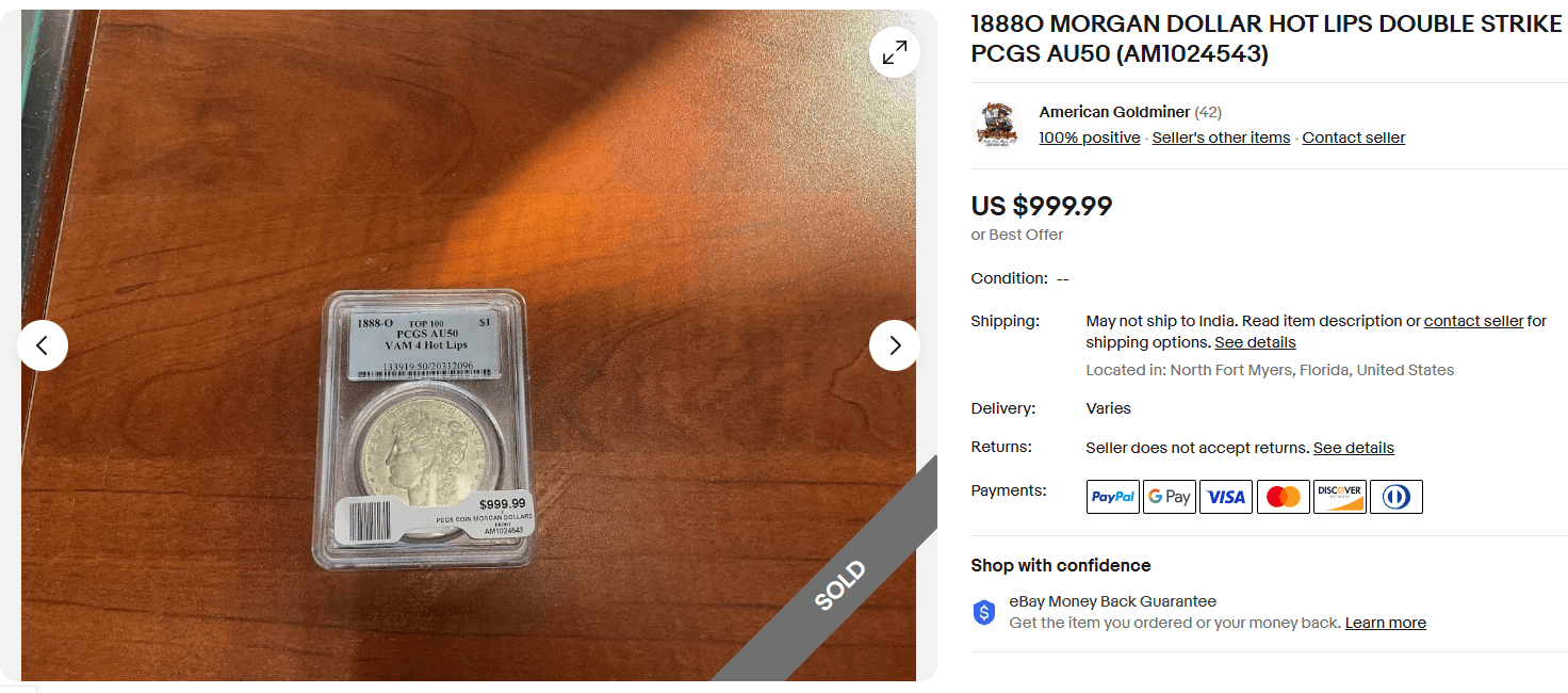 1888 Morgan Silver Dollar Value (O, S, No Mint Mark & Errors)