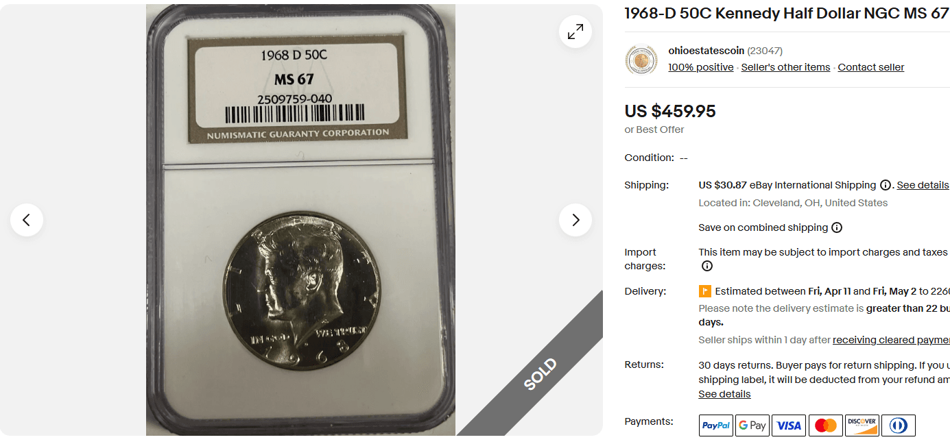 1968 Kennedy Half Dollar Value (D, S Mint Mark & Errors Worth)