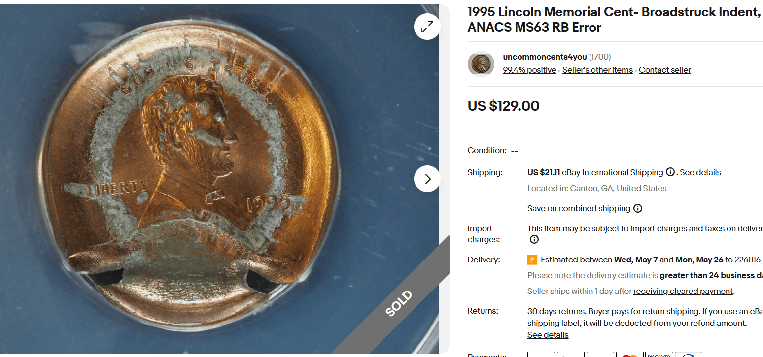 1995 Lincoln Penny Value (D, S, No Mint Mark & Errors List)