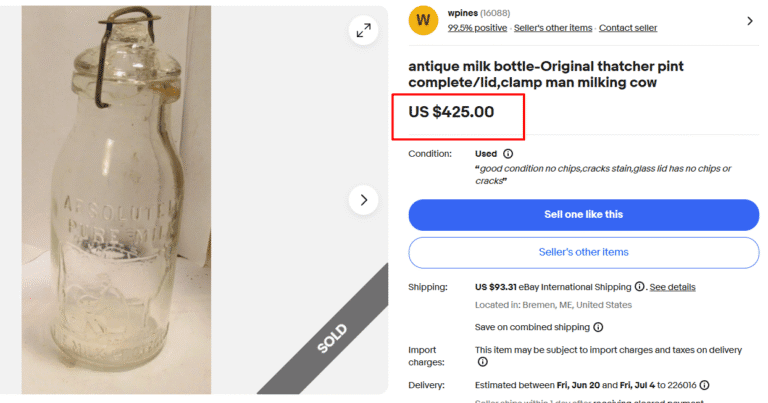 Old Vintage Milk Bottles Worth Money (With Identification Tips)