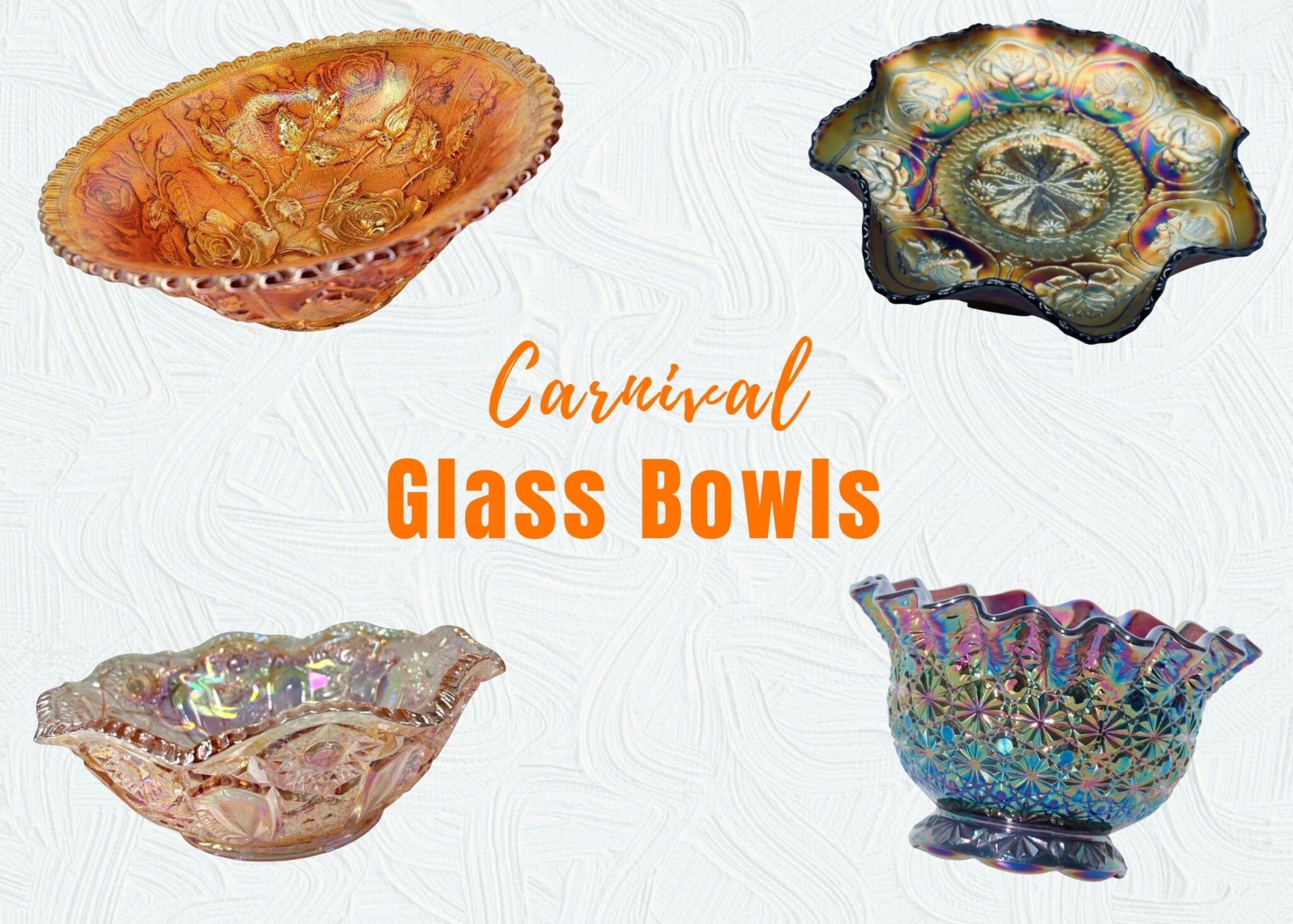 13 Collectible Carnival Glass Bowls Worth Money (Rare Designs & Colors)